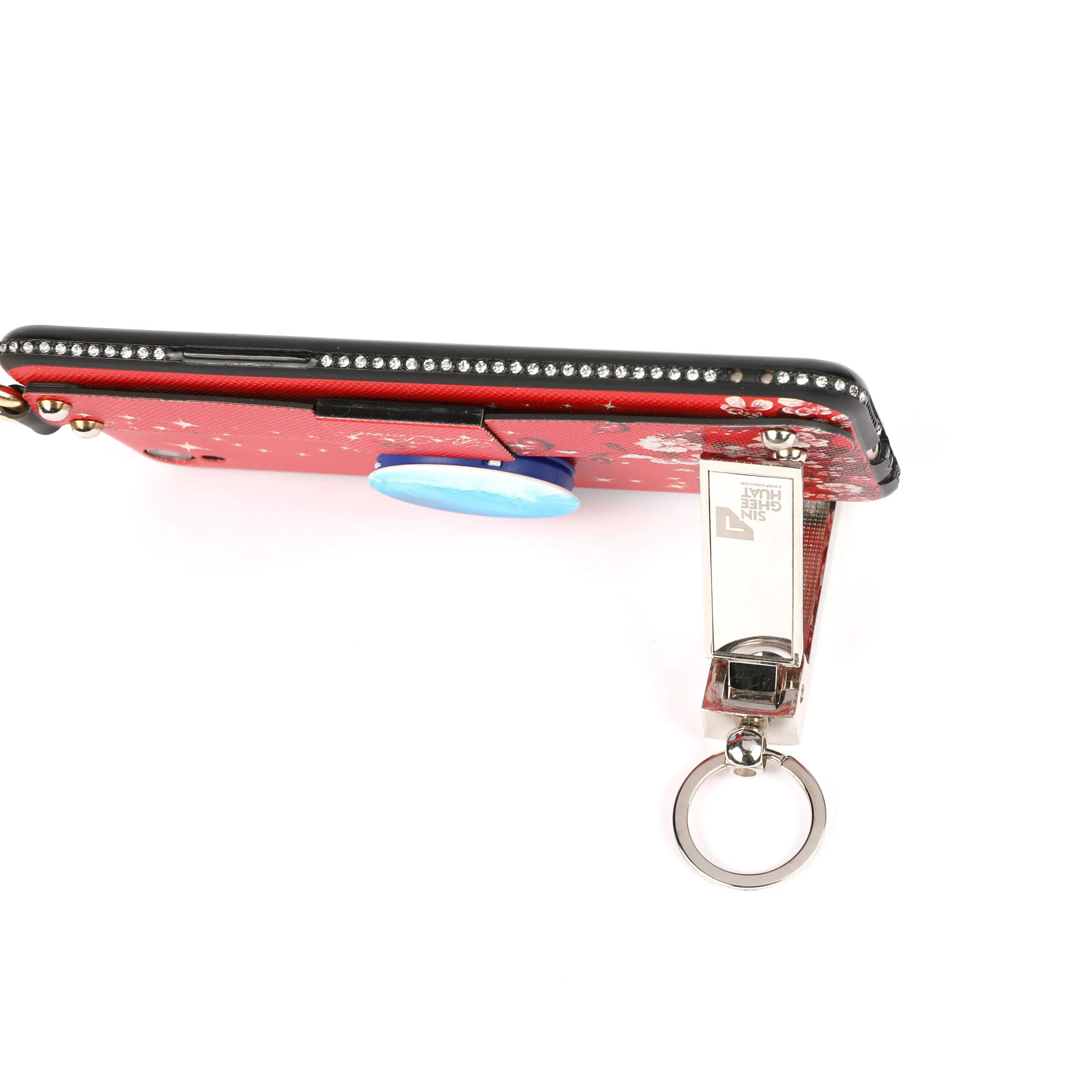 Custom Your Logo Mobile Phone Holder Key Chains,Multi-functional Mobile ...