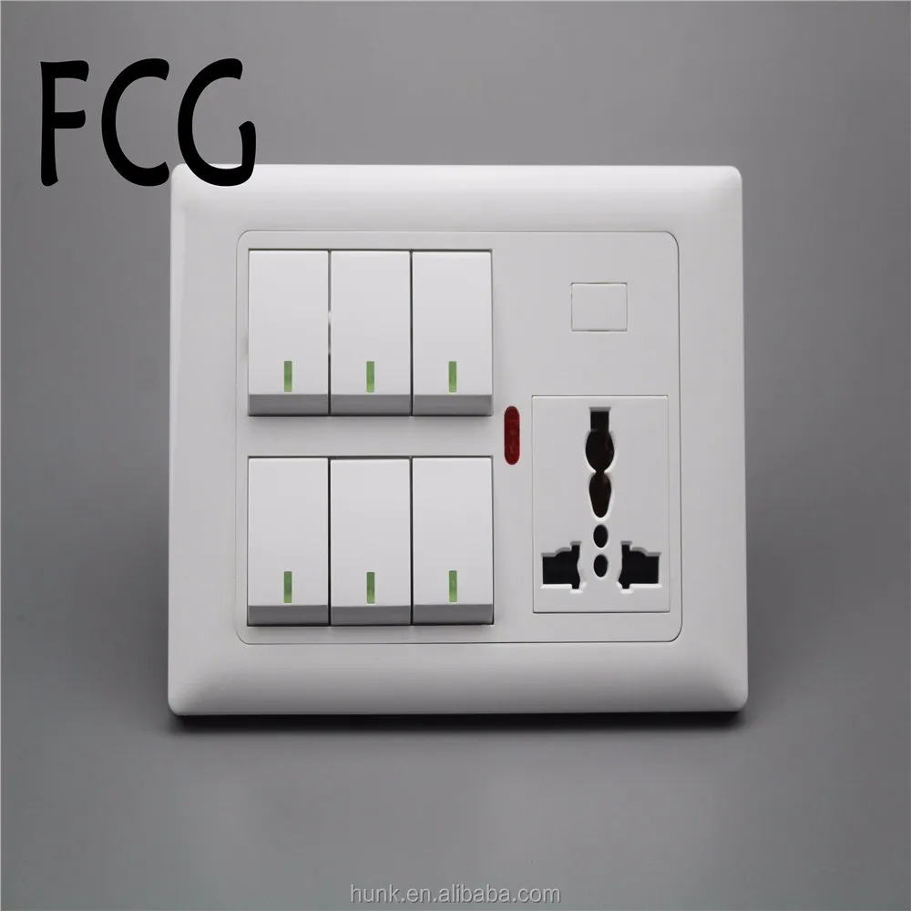 Favorable Price Wall Switch Socket 2 Gang 1 Way Switch Waterproof Wall ...