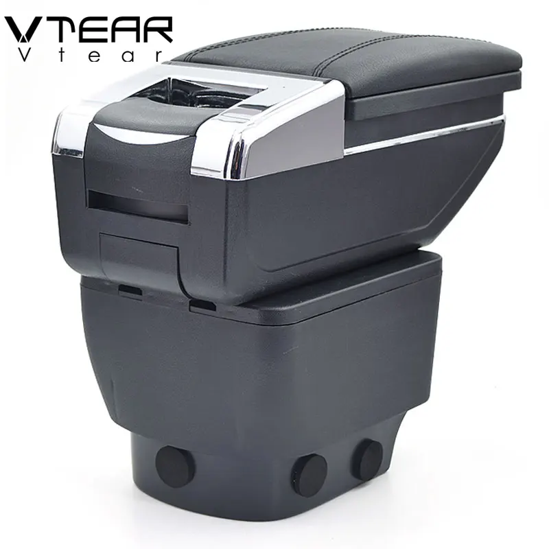 Vtear Leather Central Store Storage Box Arm Rest Accessories Thread Car ...