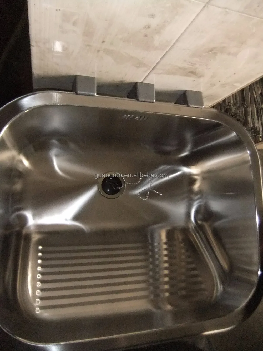 Stainless Steel Single Bowl Laundry Sink Trough Wall Hung Portable Mop ...