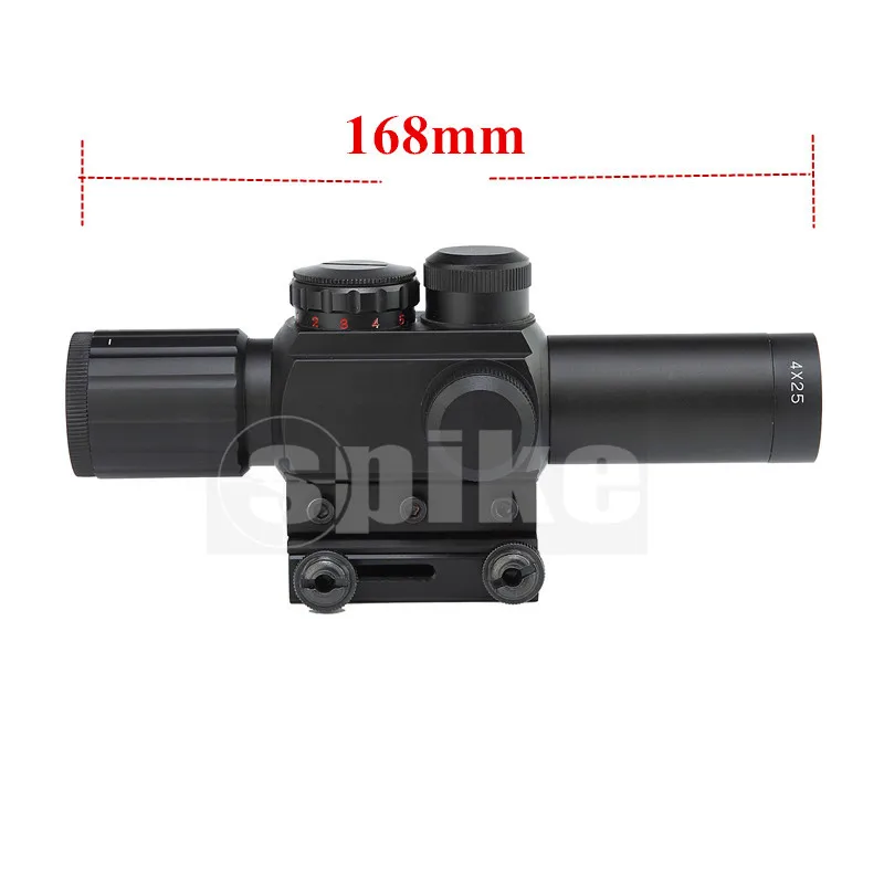 Spike 4x25 Short Scope,M6 Scope With Red Laser - Buy Scope,Scope With ...