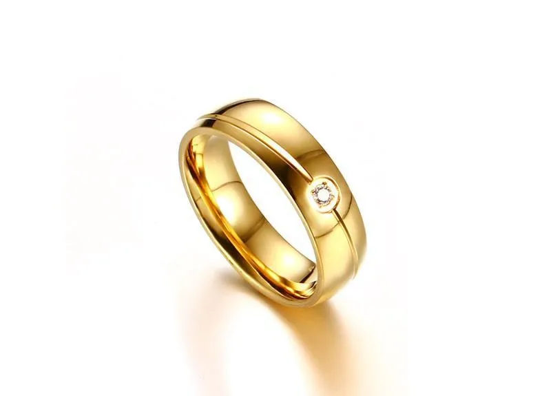 Stainless Steel Pussy Diamond Ring Gold Plated Simple Unisex Ring Buy Steel Pussy Ringdiamond