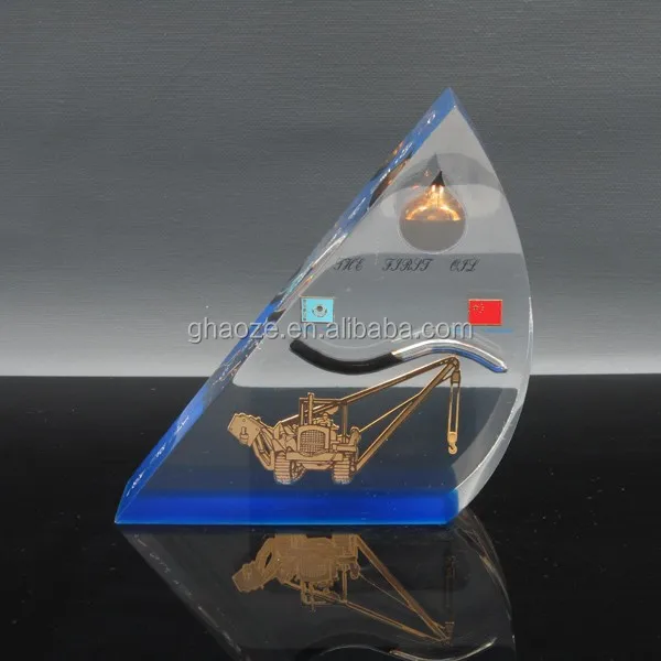 Custom Acrylic Resin Oil Drop Trophy - Artistic Award