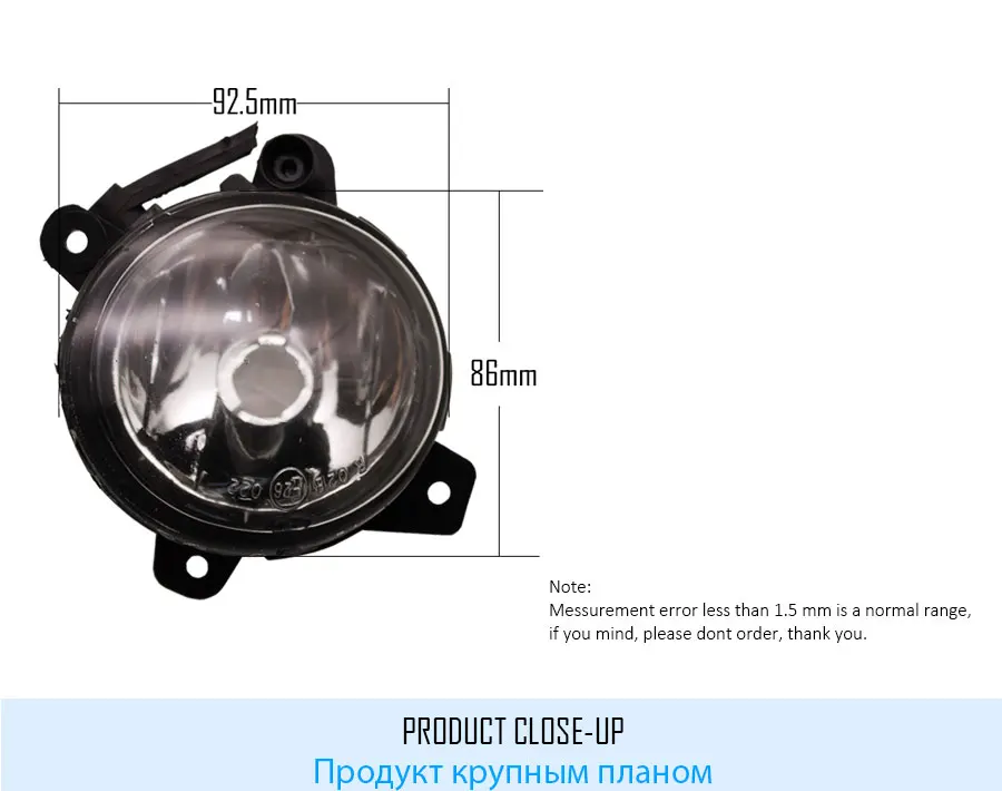 TAOCHIS Fog Lamps for Lada Granta Kalina 2 Largus - 3.0 Inch