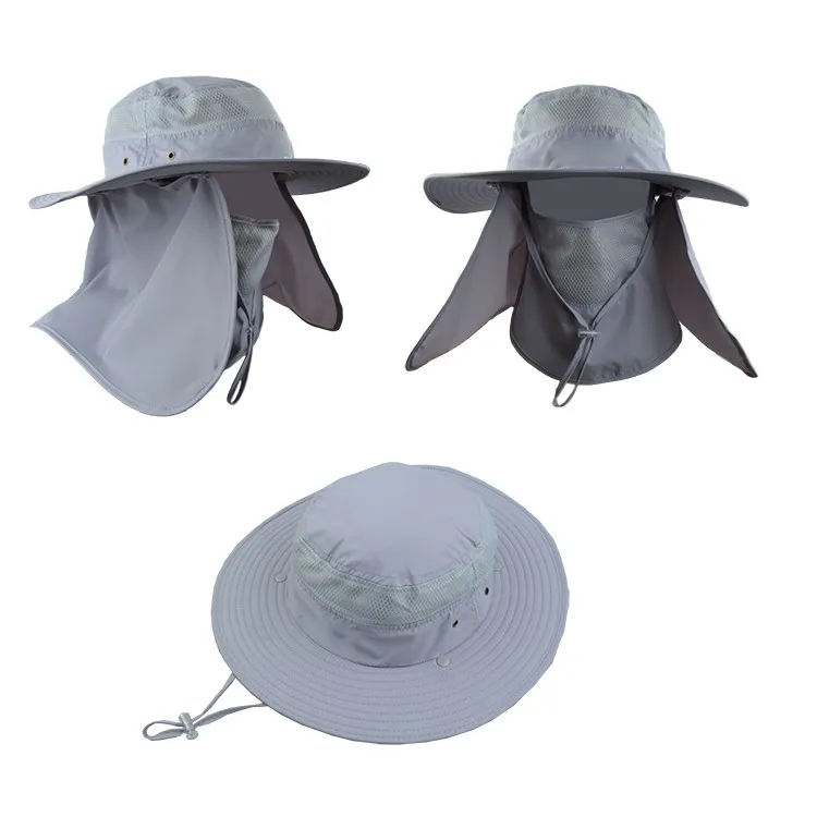 Custom Bucket Hat With Flap Neck Cover Spf Sun Protection Hat - Buy Spf ...