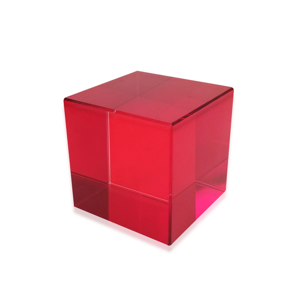 Wholesale Red Crystal Cube - Perfect for Business Gifts