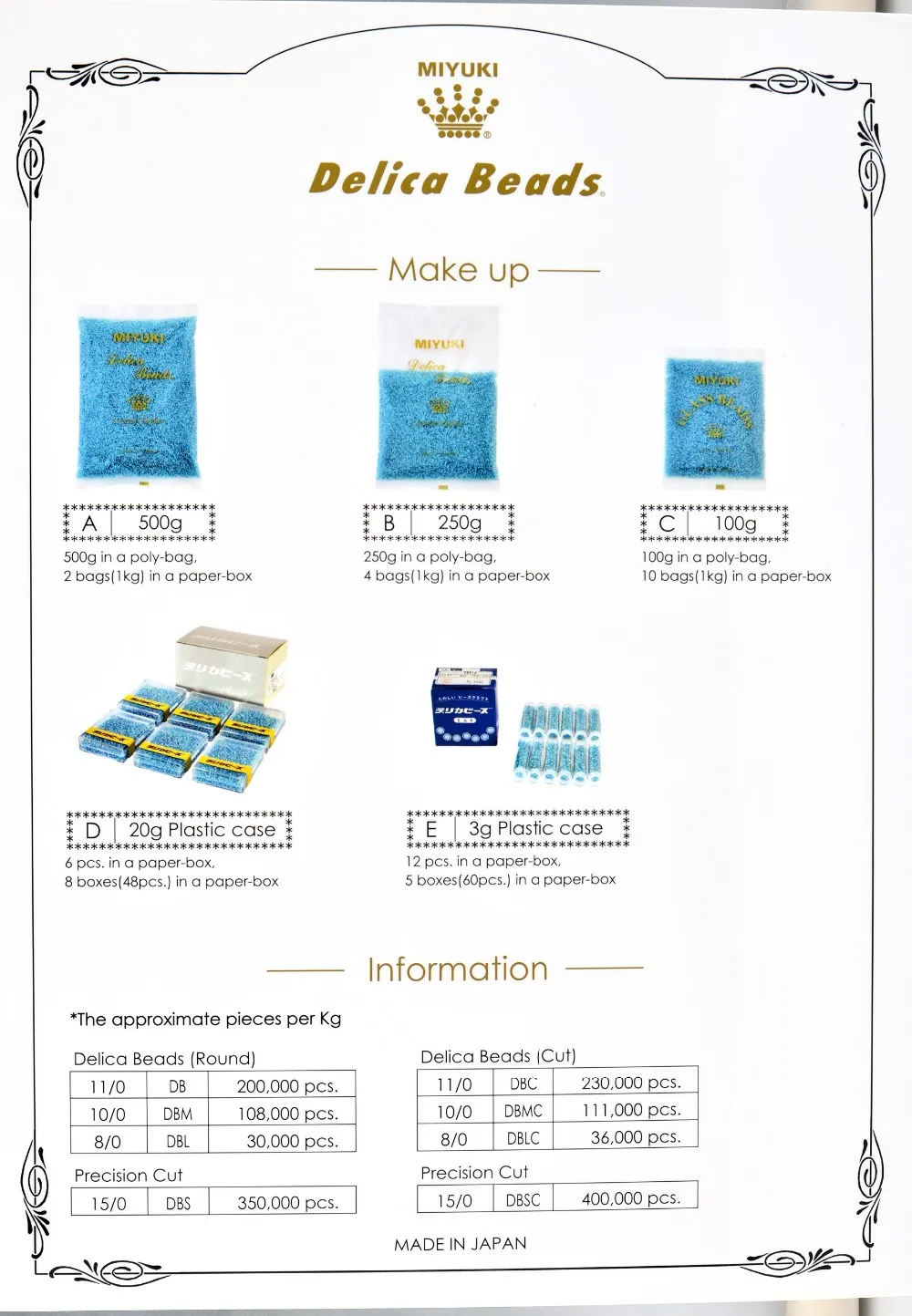 Wholesale Color Card Miyuki Delica 11/0 Beads for Jewelry Making ...