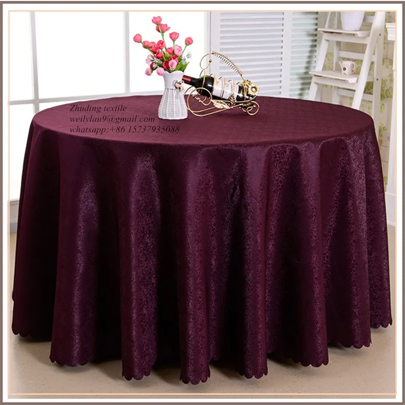 Shaoxing Zhuding Textile Fitted Maroon Round Wedding Banquet ...