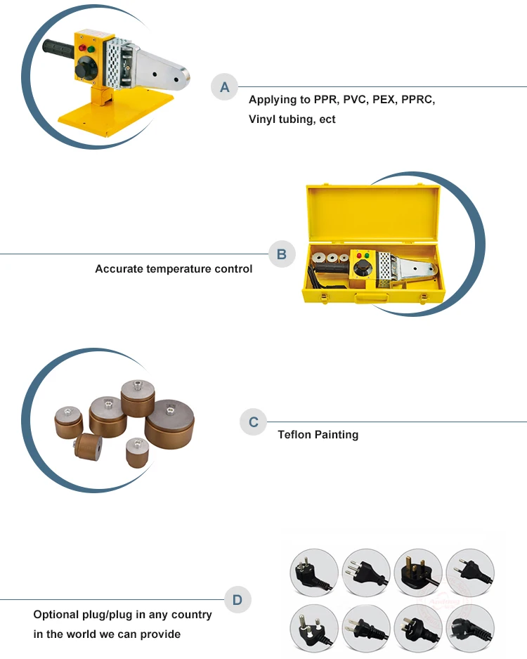 PPR Plastic Pipe Socket Heat fusion Tool Welding Machine| Alibaba.com