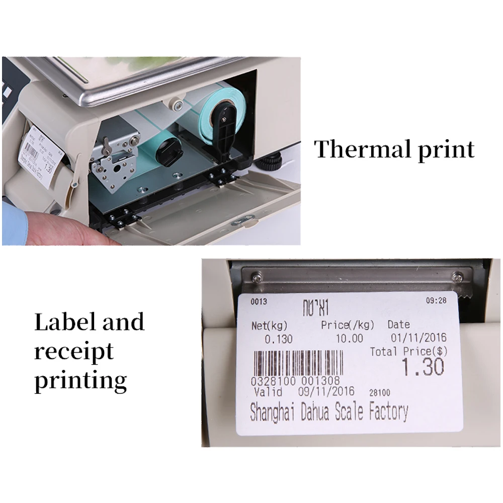 30kg Barcode Label Printing Scale - Buy Barcode Label Printing Scale ...