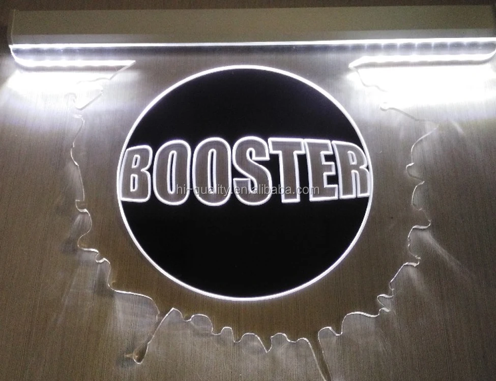 Customized Acrylic Table Top Led Lighted Edge Lit Sign High Quality ...
