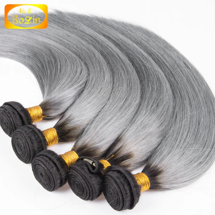 Top Quality Human Hair Peruvian Gray Remy Hair Extensions - Buy Gray ...