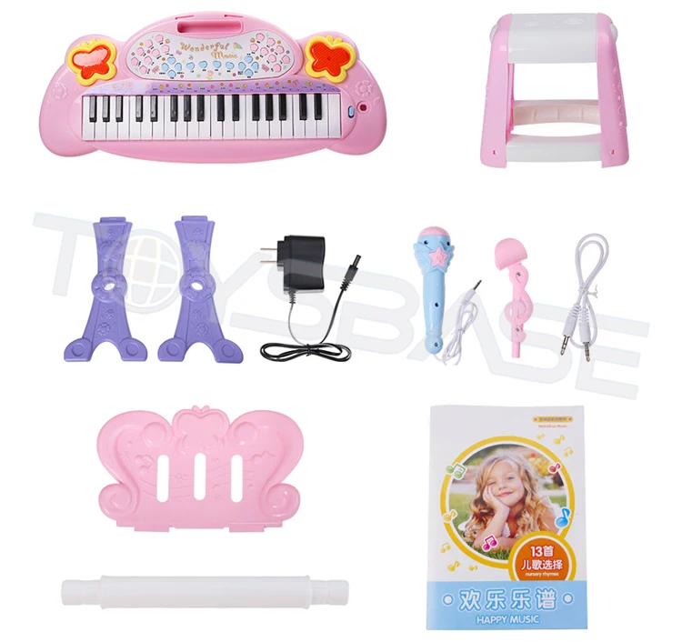 Electric Toy Musical Instruments - Piano Keyboard Organ with Microphone ...