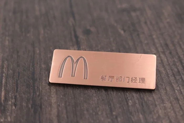 Custom Kfc Name Plate Badge Magnet Rectangle Shape Name Plate Badge ...