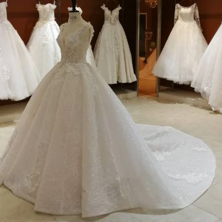 Chinese Import Luxury Ball Gown Beaded Lace Wedding Dress - Buy Wedding ...