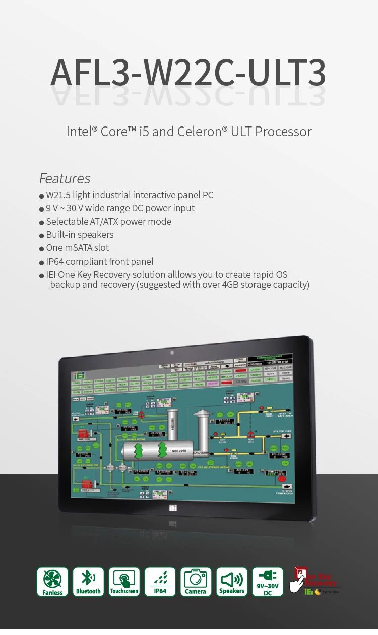 Iei Afl3-w22c-ult3-i5 22 Inch Tablet Pc With Mobile Core I5,Pcap Touch ...