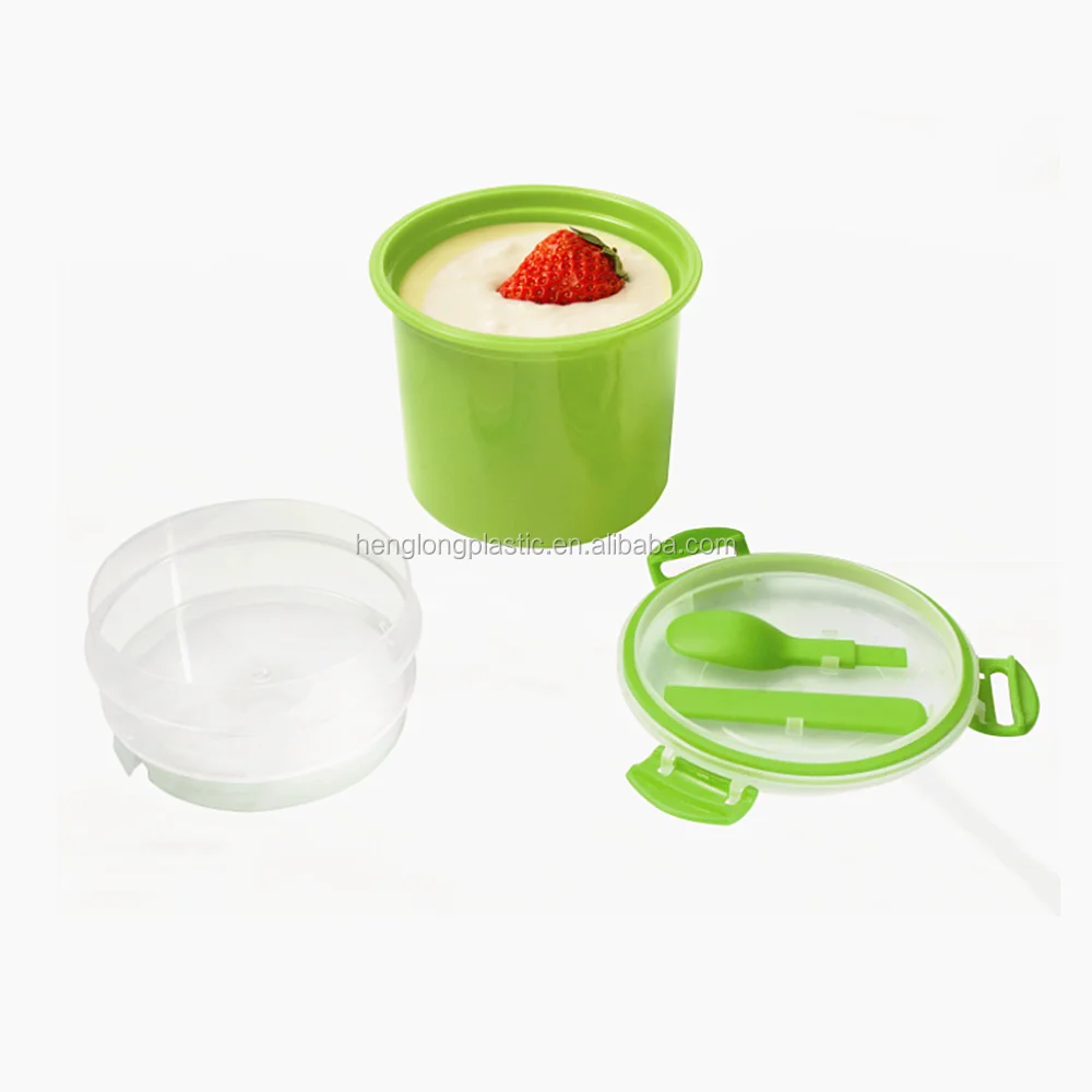 New Design Leakproof Food Container Green Plastic Yougurt Cup With ...