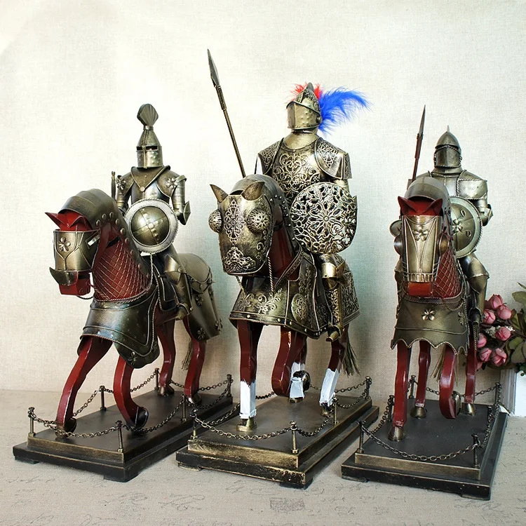 Metal Crafts European Medieval Armor Knight Model Decorations Iron ...