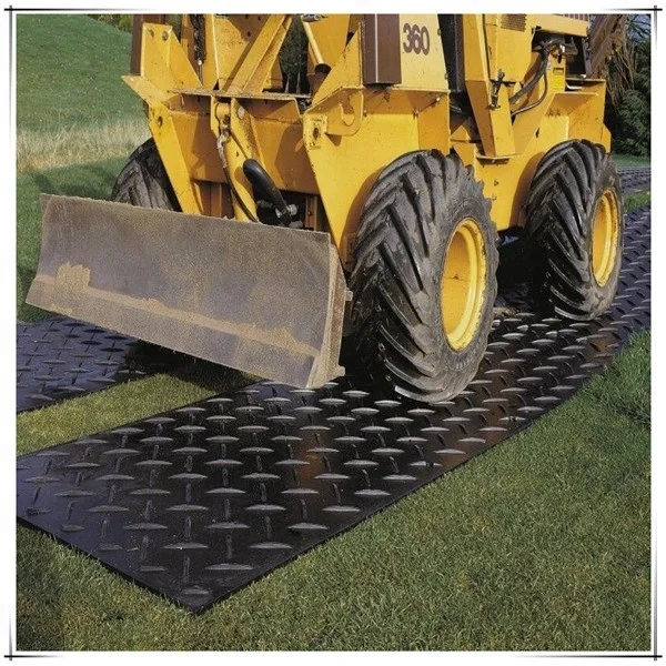 Black Hdpe Temporary Roadways Ground Cover Road Mats For Heavy Duty ...