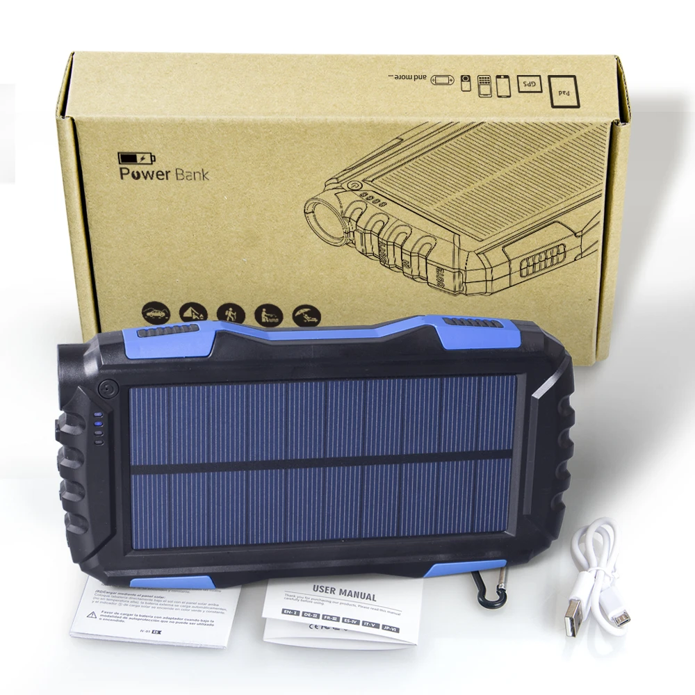 2017 Hot Sale On Amazon 30000mah Dual Usb Portable Solar Panel Battery ...