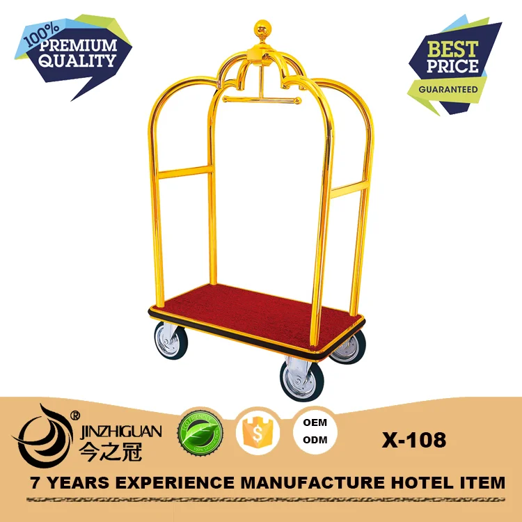 Hotel Classical Concierge Birdcage Trolley,Portable Luggage Cart ...