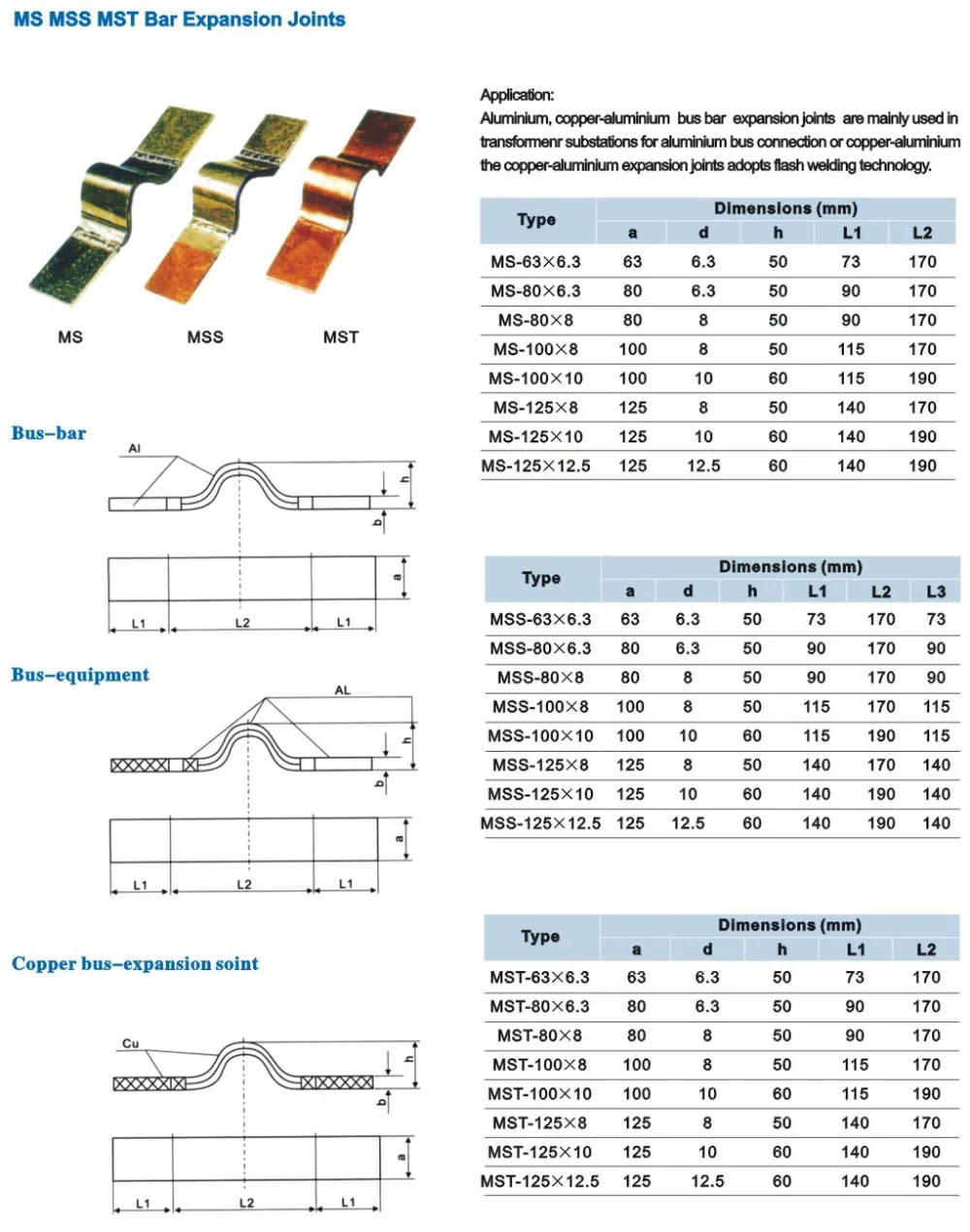 Ms Mss Mst Bar Expansion Joints For Electric Power Fitting - Buy Pole ...