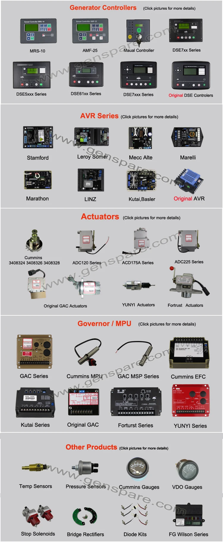 Genset Generator Engine Speed Governor Control Unit Controller ESD5500 ...