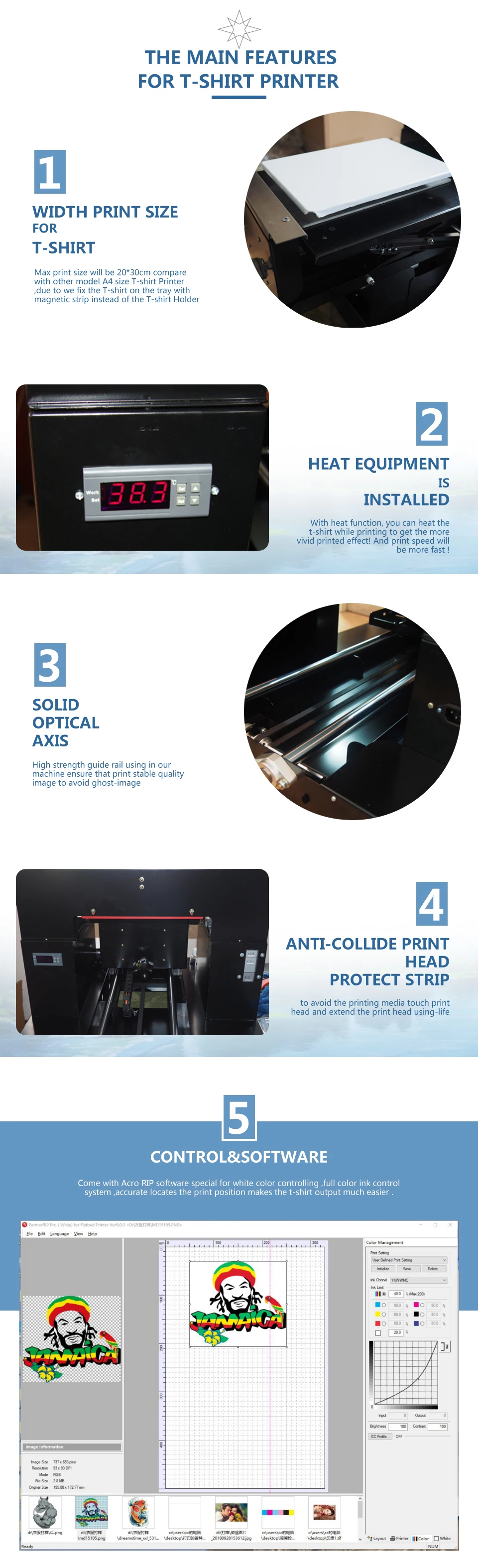 Digital Flatbed Dtg Garment A4 Size T-shirt Printer - Buy Garment ...