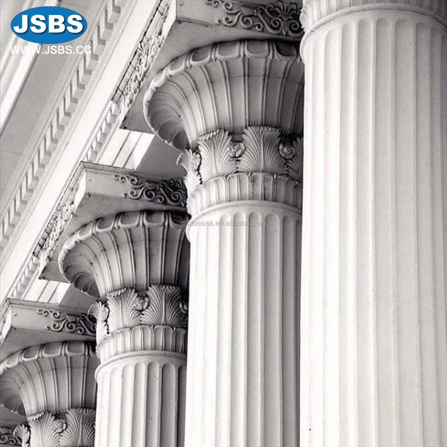 Design Decorative Flower Stone Carved Marble Chapiter Of Roman Pillar ...