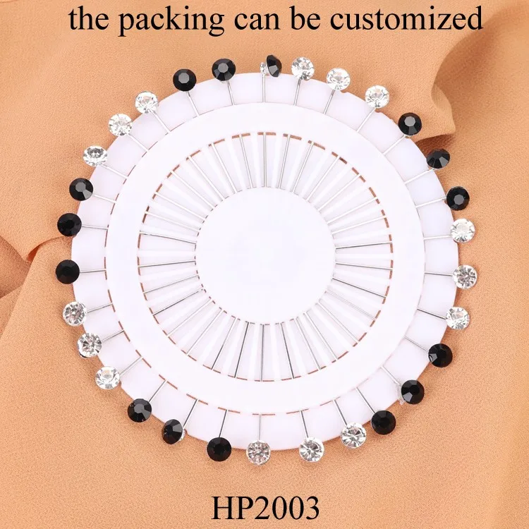 Round Crystal Safety Hijab Scarf Pins - Buy Hijab Scarf Pins,Hijab Pins ...