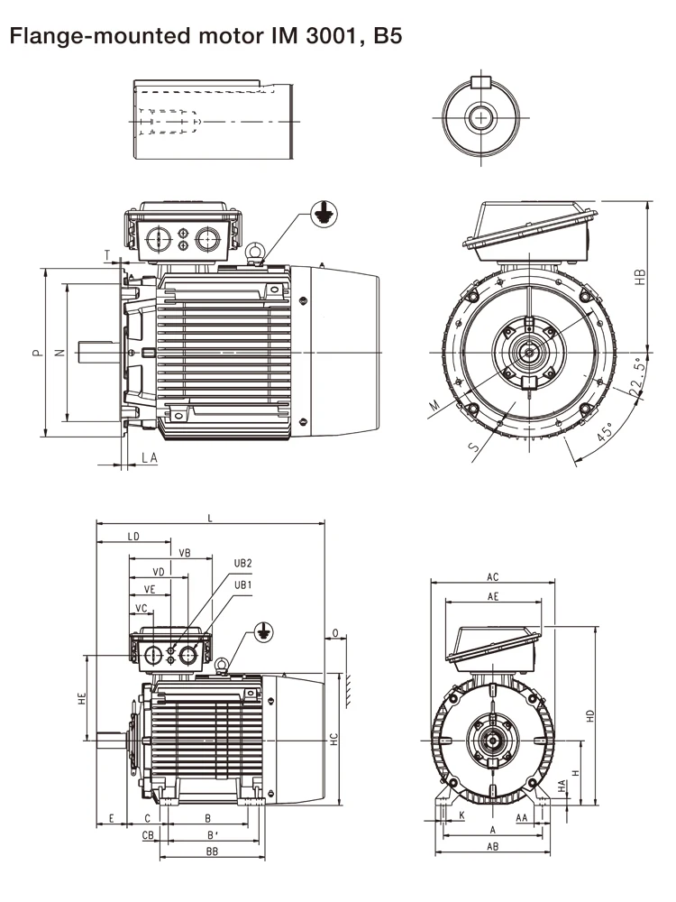 ABB IE3 0.55 KW to 37 Kw Electric Motors - Efficient & Durable