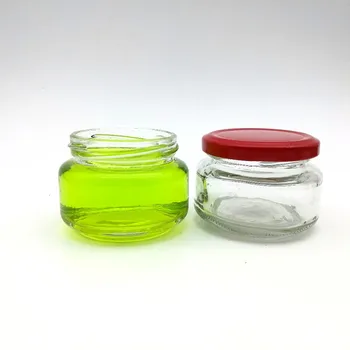 120ml 4oz Flat Glass Jar For Jam Hot Sauce Garlic Peanut Butter Jars ...