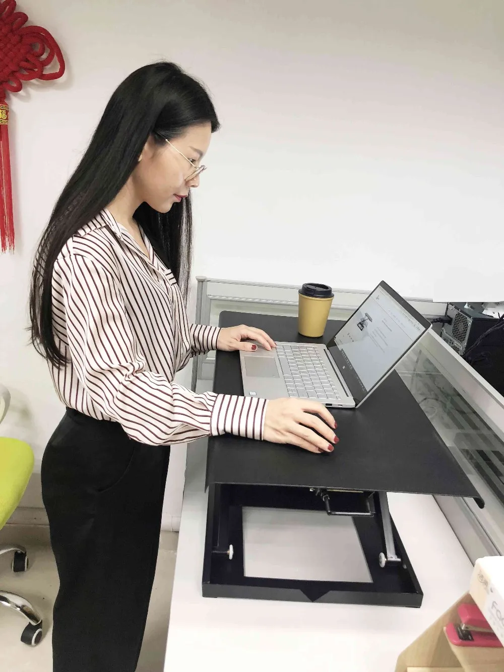 Starsdove Metal Table Top Air Lift Assisted Sit Stand Pneumatic Lift ...