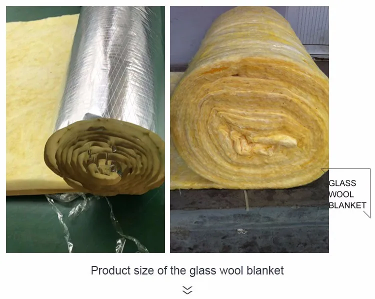 16kg/m3 25mm Thick Fiber Glass Wool Insulation Roll Price