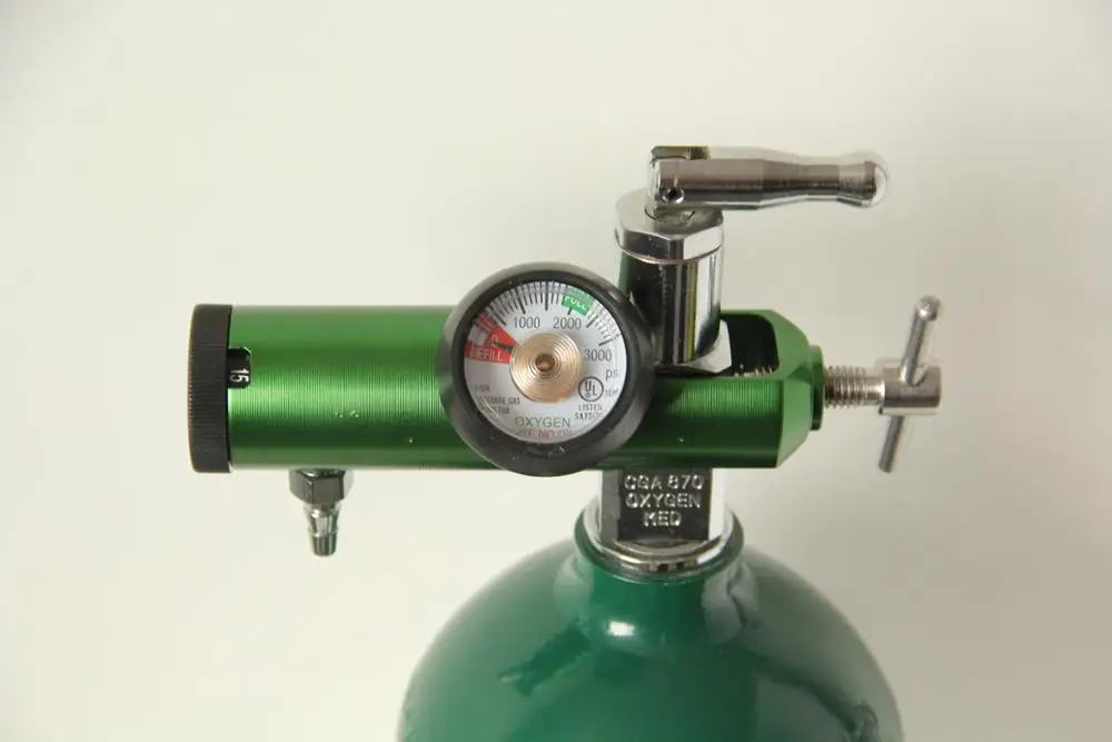 Portable Medical Oxygen Tank - Small Aluminium Cylinder, 3.8 cu in ...