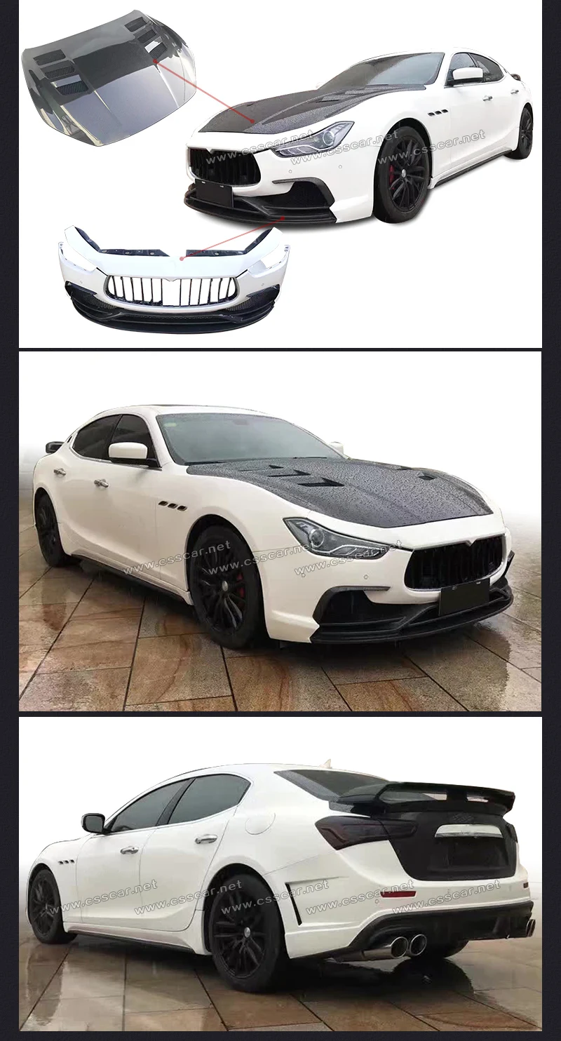 CSS Style Front Bumper Car Bonnet Suitable for Maserati Ghibli Body ...