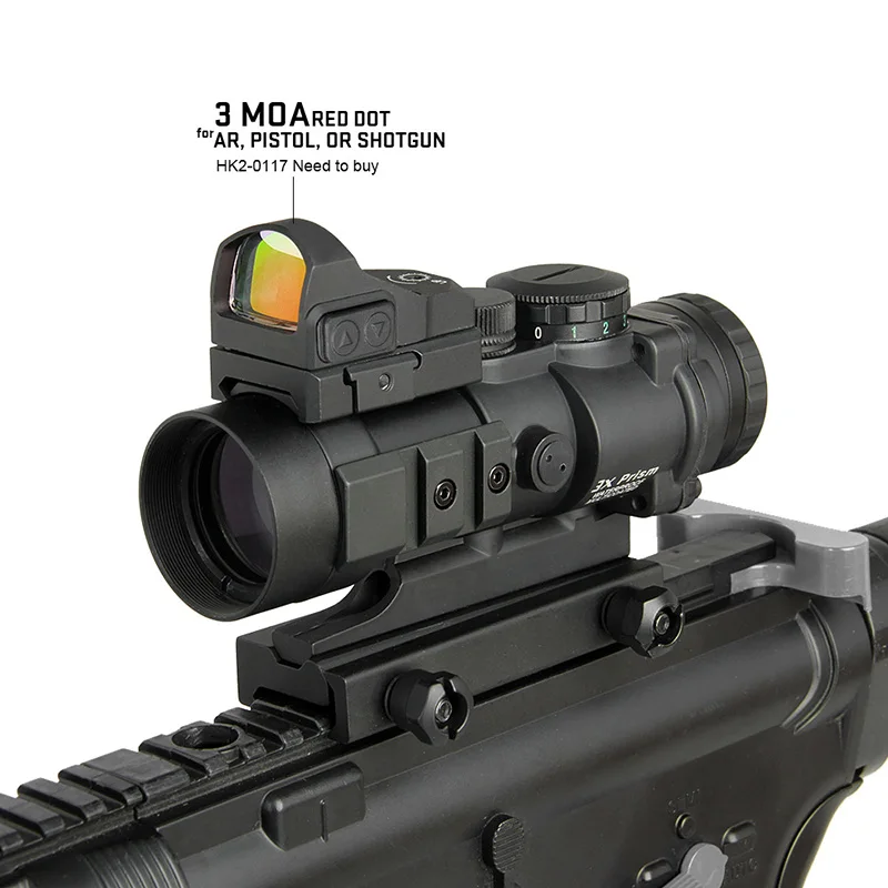 Top Black Aluminum Alloy Ar-332 3x Prism Red Dot Rifle Scopes For ...