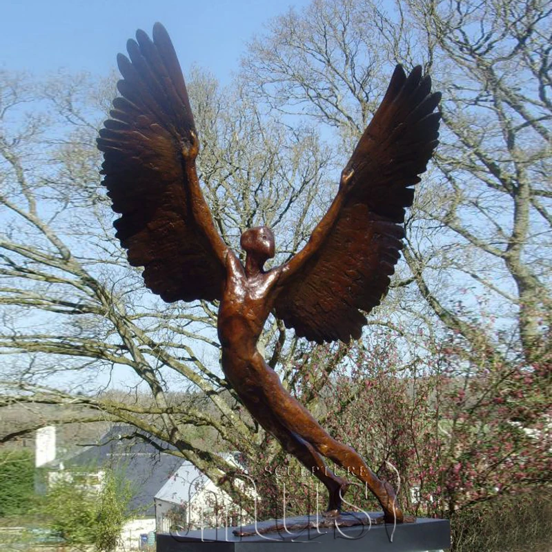 Outdoor Garden Decoration Large Size Metal Craft Bronze Winged Angel ...