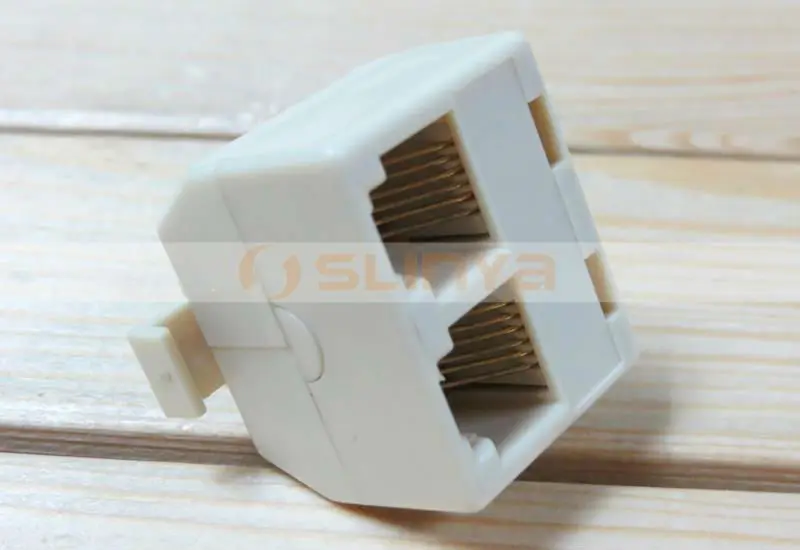 6p6c Telephone Splitter Rj12 Plug To Dual Rj12 Jacks - Straight - Buy ...