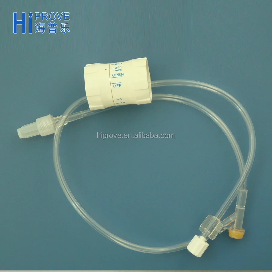 Disposable Infusion Set Iv Fluid Flow Regulator Extension Line Set ...