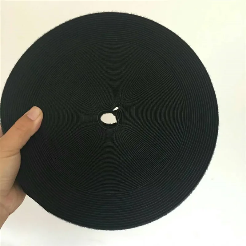 25mm 100% Nylon Black And White Dyeable Quality Hook And Loop Fastener ...