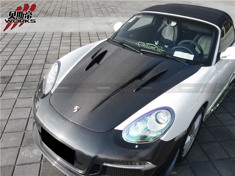 Darwinpro Mg Style Carbon Fiber Hood Bonnet For Cayman Boxster 987 ...