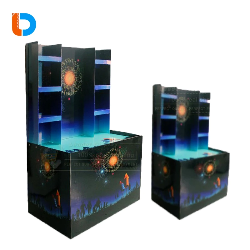 Colorful Printing Pos Cardboard Paper Fireworks Pallet Display Trays ...