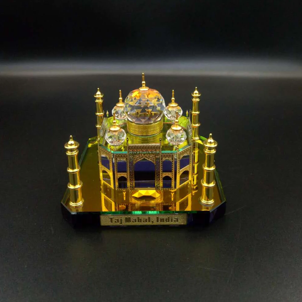 New Design Hight-quality Crystal Glass Miniature Build Taj Mahal Model ...