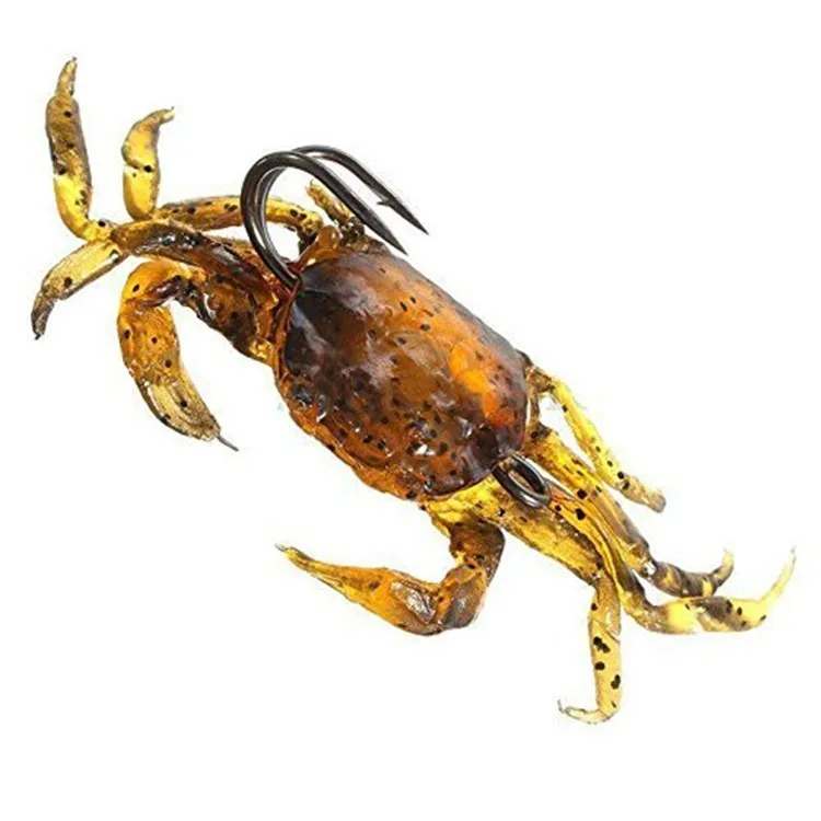 Soft Crab Fishing Lures Bait 8cm/34.5g With Single Hooks Jigging Lure ...