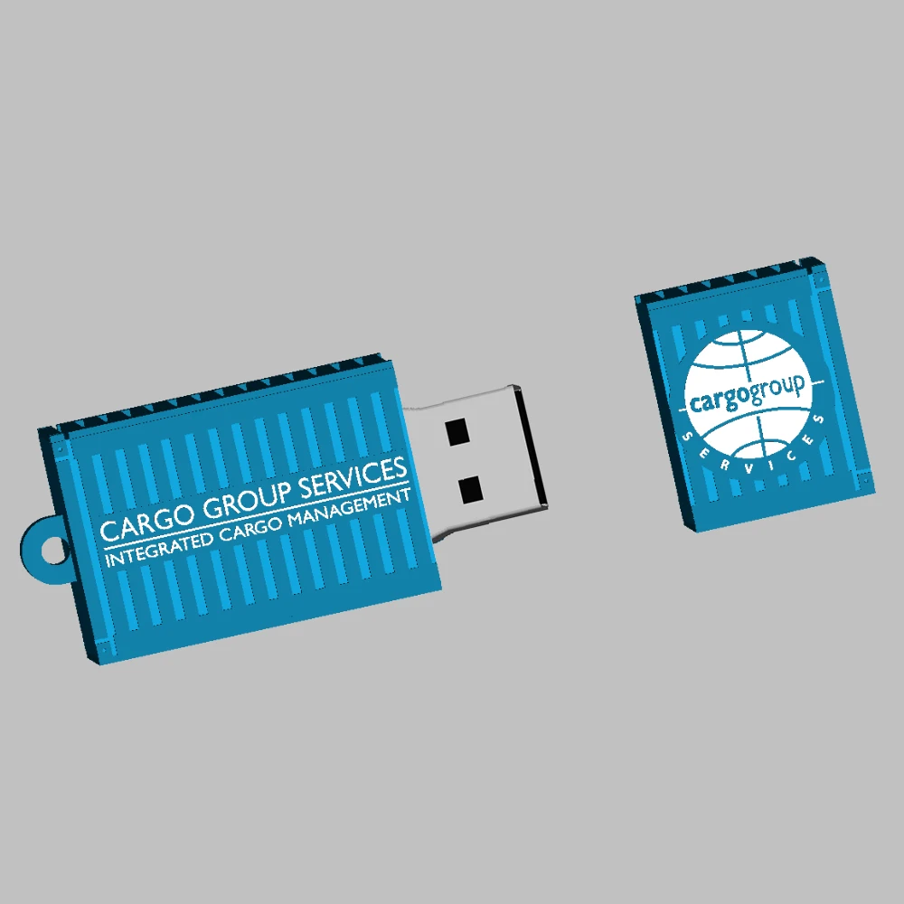 Promotional Gift Custom Pvc Material Customized Logo 4gb Shipping Container Shape Usb Flash ...
