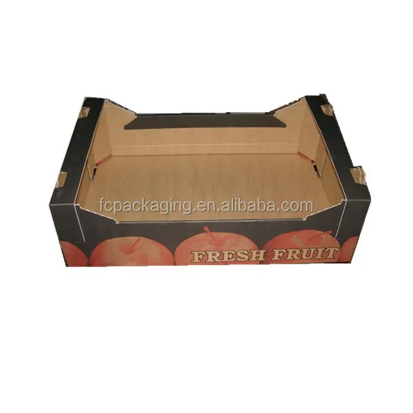 Recycled Eco-friendly Cardboard Apple Box Fruit Stackable Tray - Buy ...