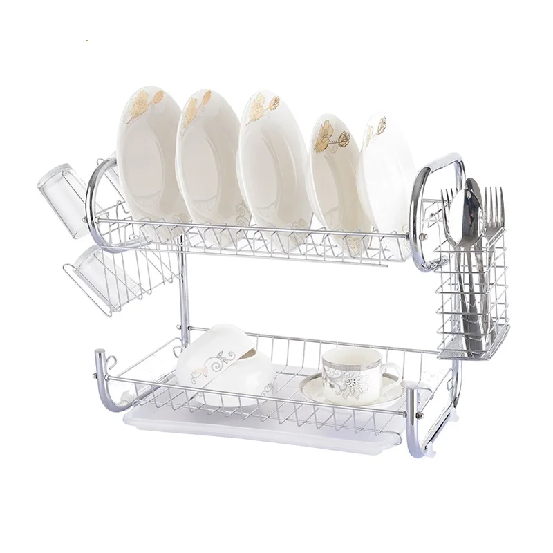 Drying Racks With Drainboard Chrome Metal Stainless Steel Bowl Holder ...