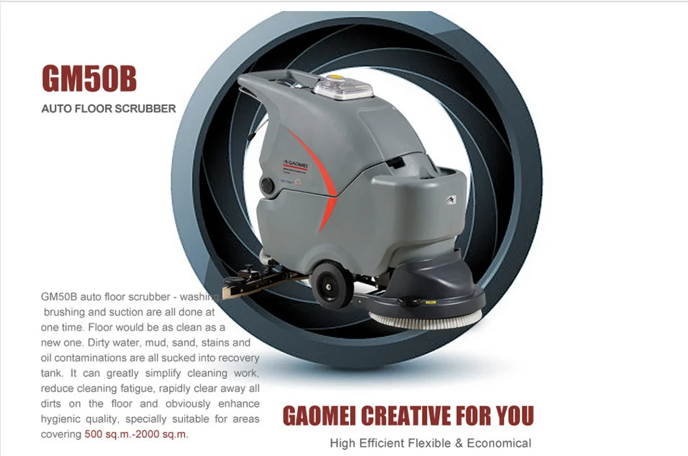 Wet Cleaning Machine Gaomei Brand 50l Tank Concrete Tile Floor Cleaning ...