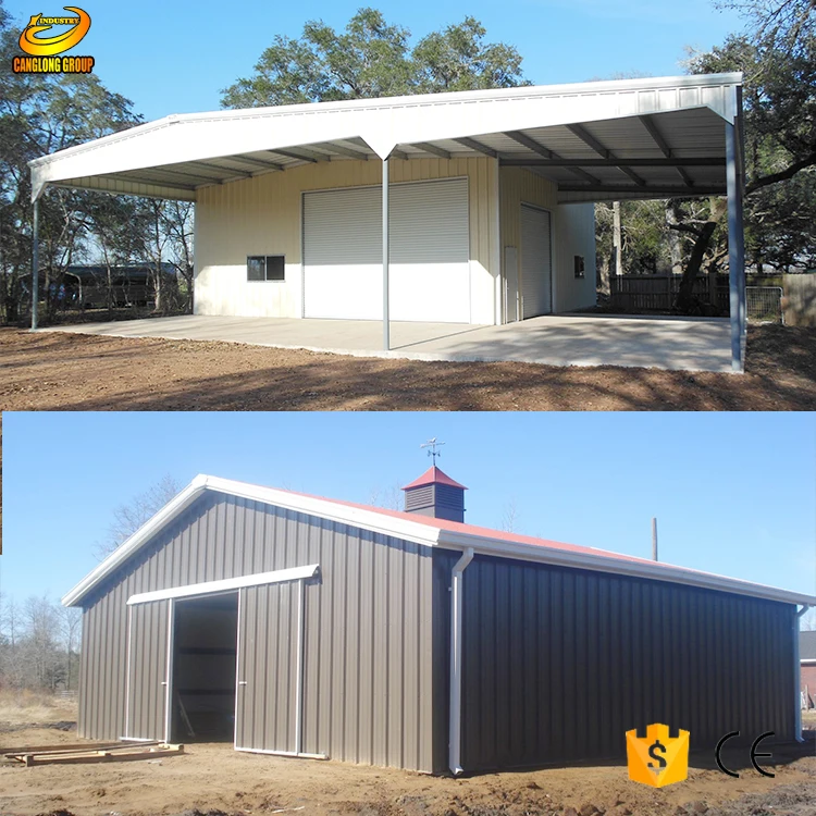Metal Prefabricated Pole Barn Steel Building - Buy Metal Barn ...